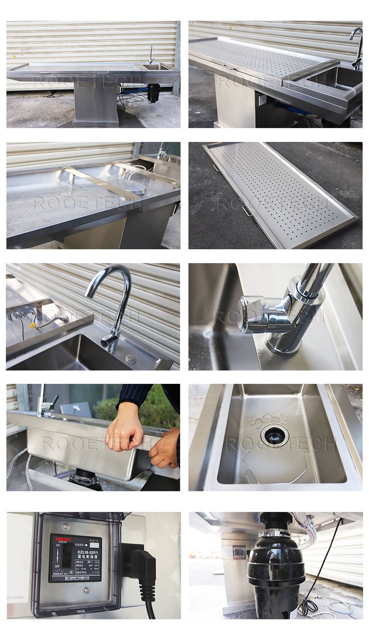 GA-2003D Morgue Corpse Washing Dissecting Table Stainless Steel Autopsy ...