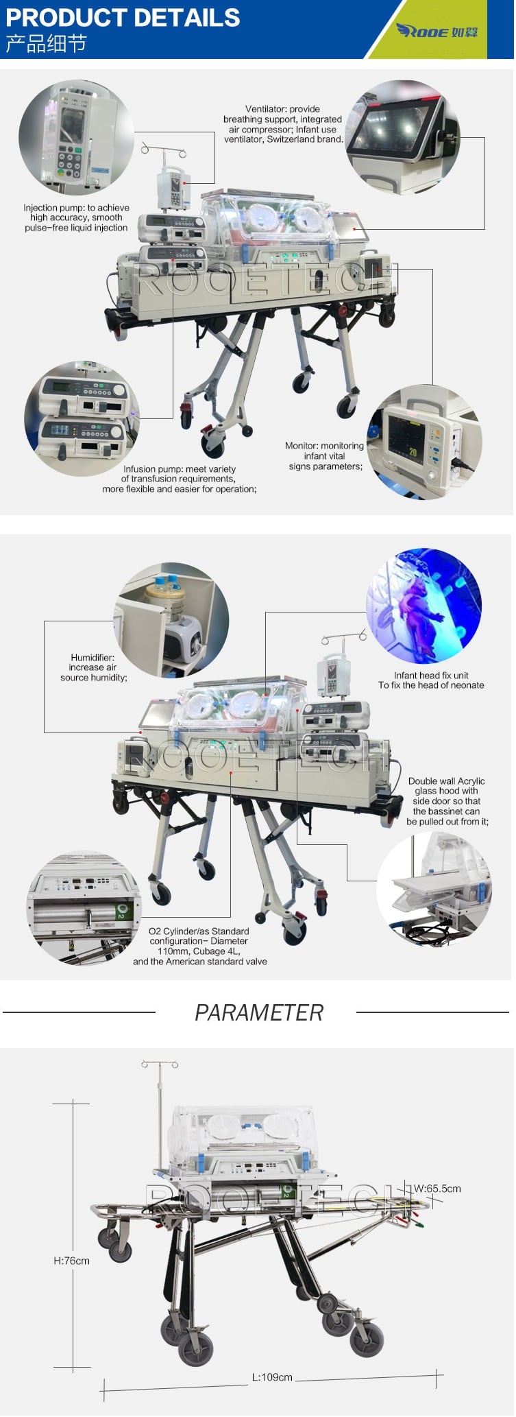 Infant Transport Incubator Neonatal Incubator