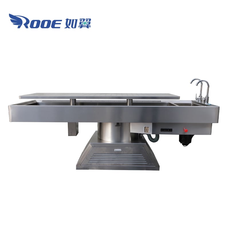 GA2003FA Powerful Double Exhaust Lift Rotating Forensic Autopsy Table ...