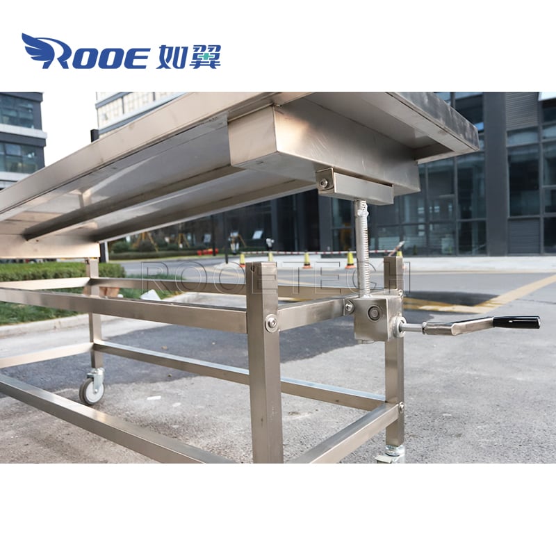 GA201C Medical Stainless Steel Autopsy Cart Liftable Vehicle Forensic ...