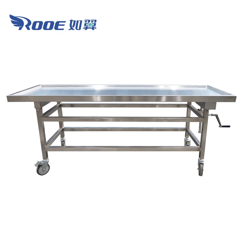 GA201C Medical Stainless Steel Autopsy Cart Liftable Vehicle Forensic ...