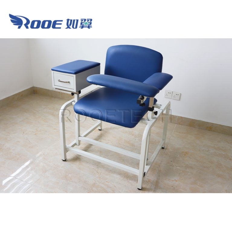 Comfortable Padded Blood Drawing Chair Phlebotomy Chair With Drawer