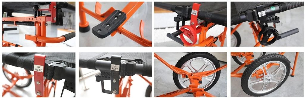 Wheel Rescue Army Military Litter For Stretcher Carrier