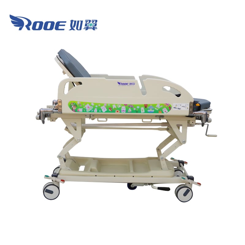 Children's Transfer Cart Pediatric Manual Lift Trolley